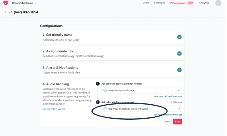 What's the difference between "Call back message" and "Voicemail ...