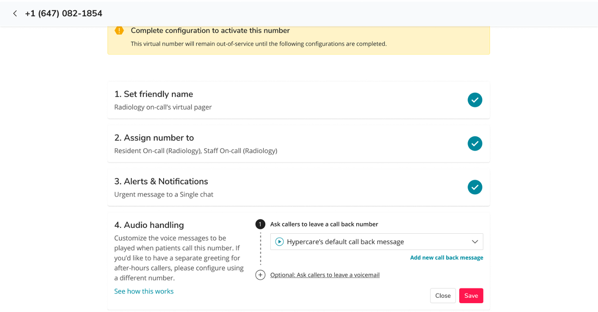 What's the difference between "Call back message" and "Voicemail ...