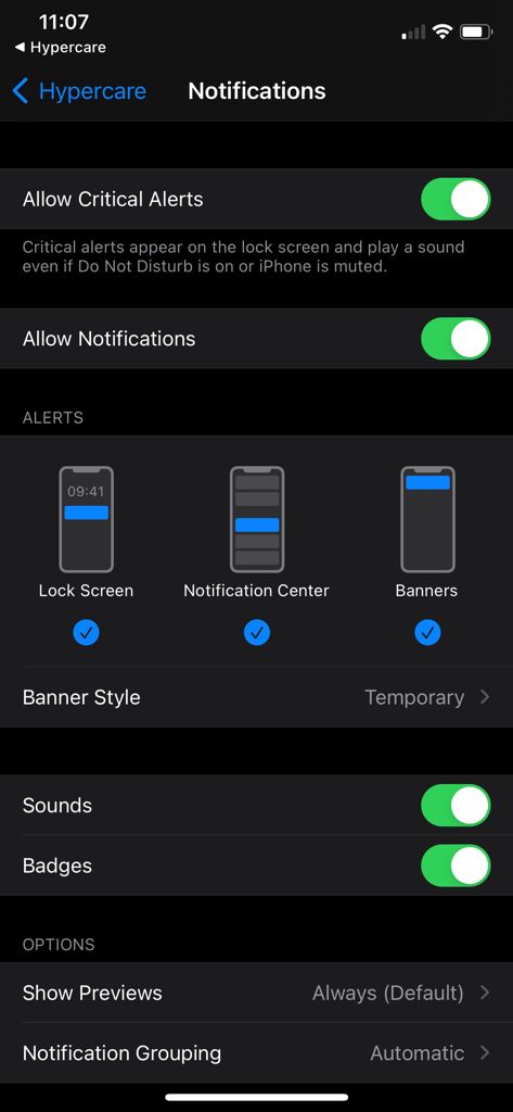 Setting up Notifications – Hypercare (EN)